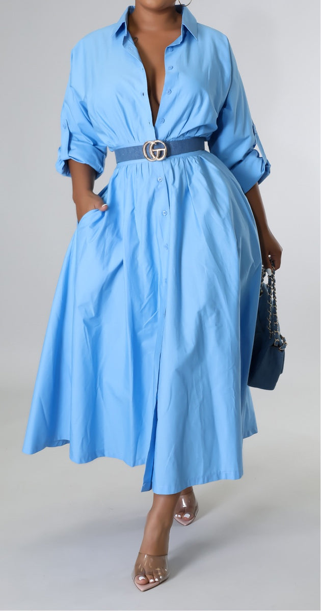 Spring Fling Dress (Blue S-XL) – Lena’s Adornments